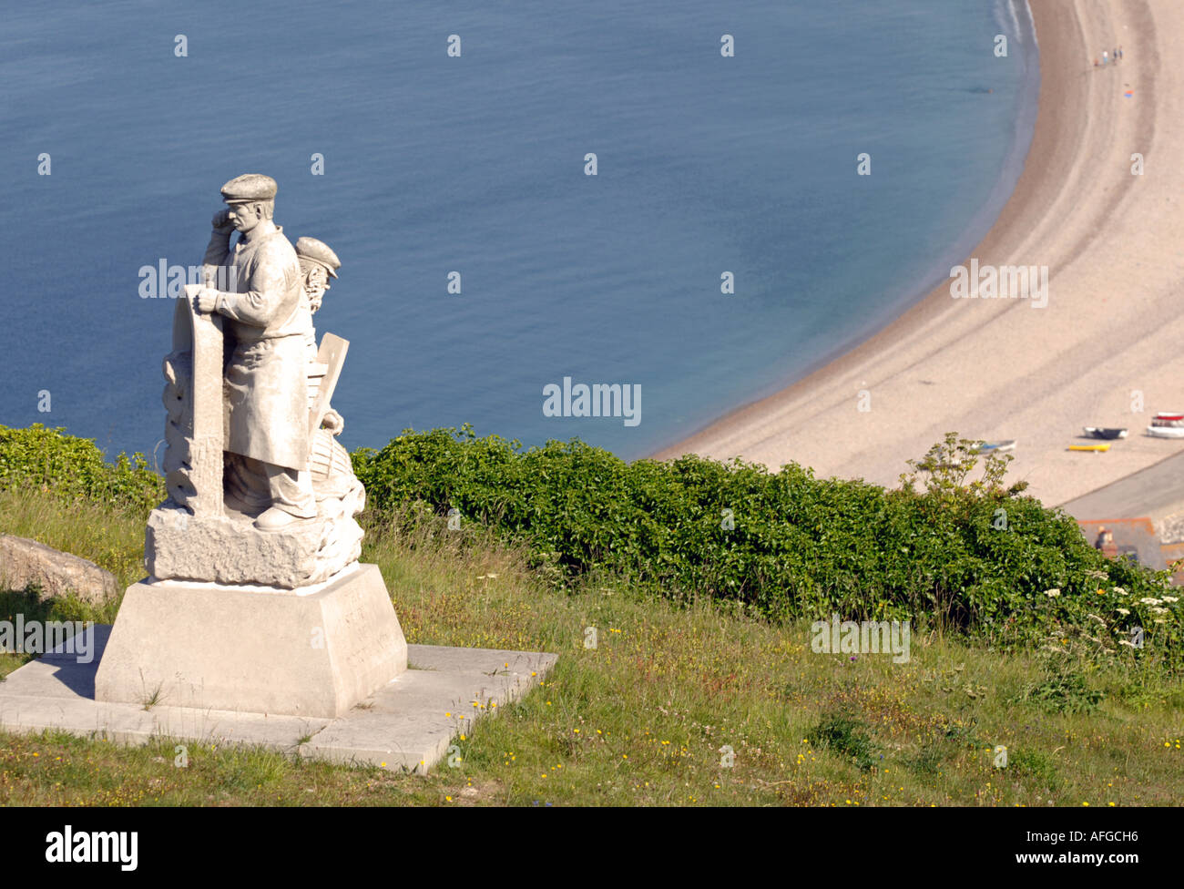 Portland, Spirit of Portland statue, Portland Dorset Britain UK Stock ...