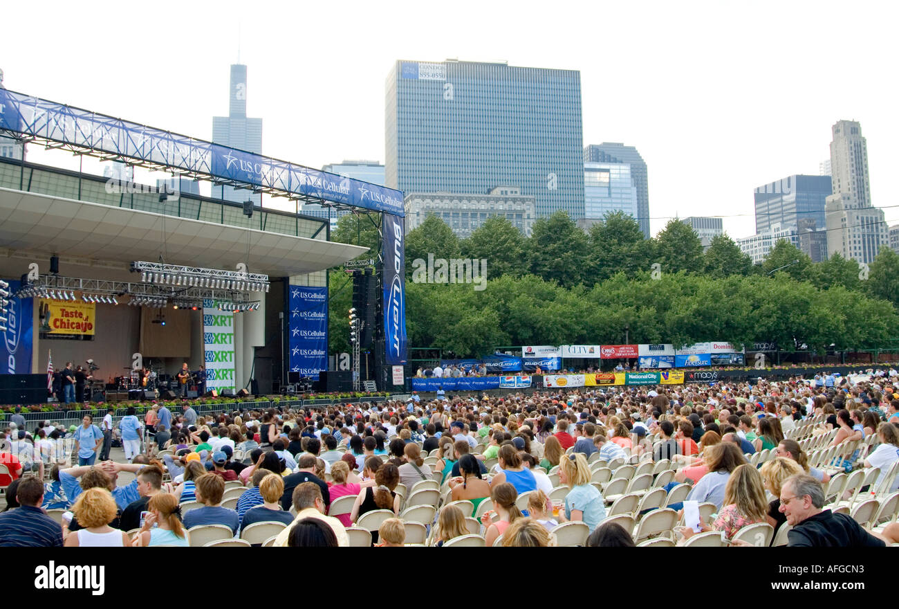 Taste of Chicago Petrillo Stage Stock Photo - Alamy
