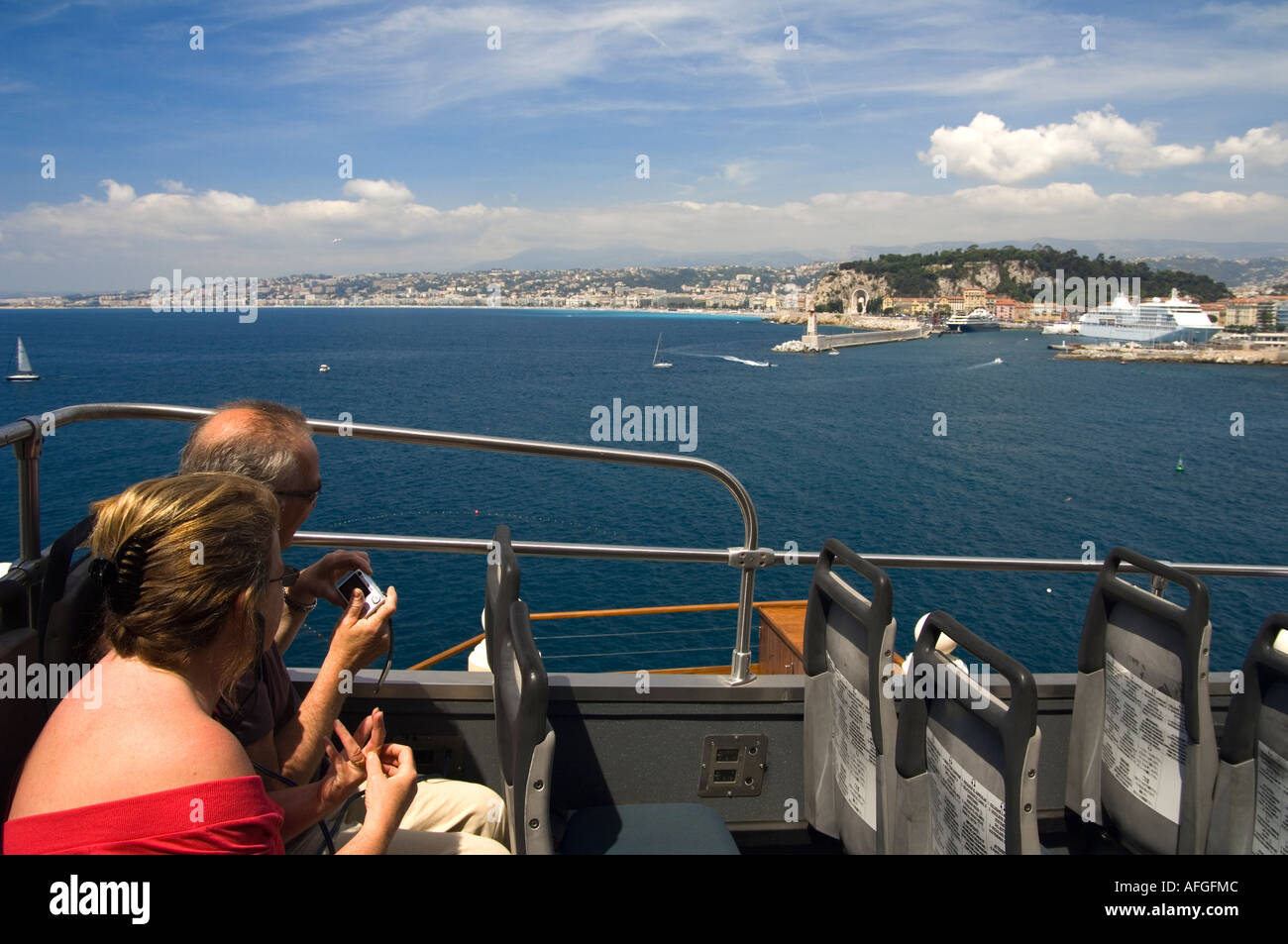 The open topped tourist bus is a good way to see the views around the ...