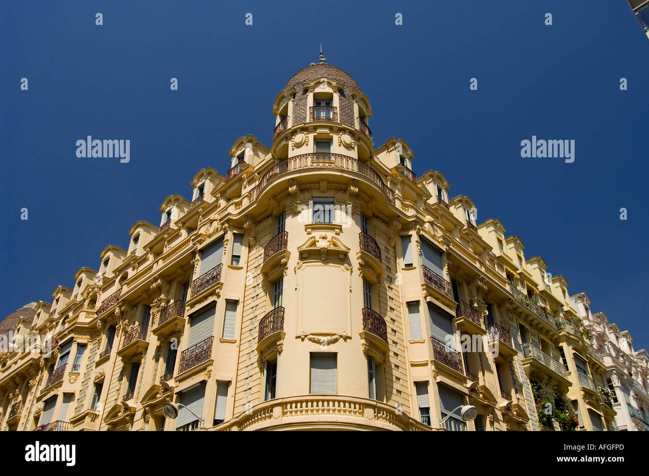 A Belle Epoque style apartment block in Nice on the Cote dAzur southern ...