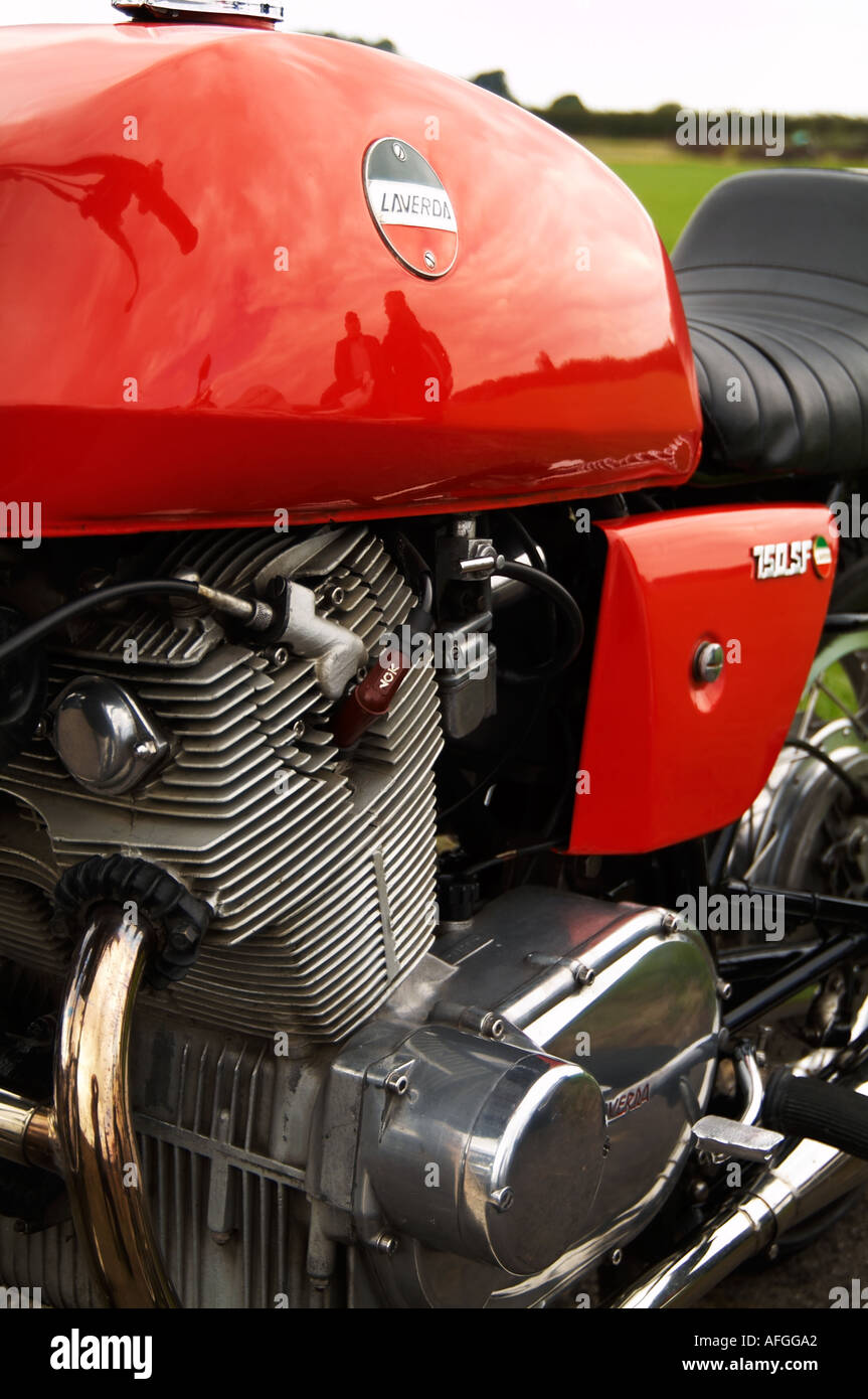 LAVERDA twin cyclinder motorcycle motor cycle engine motorbike bike ...