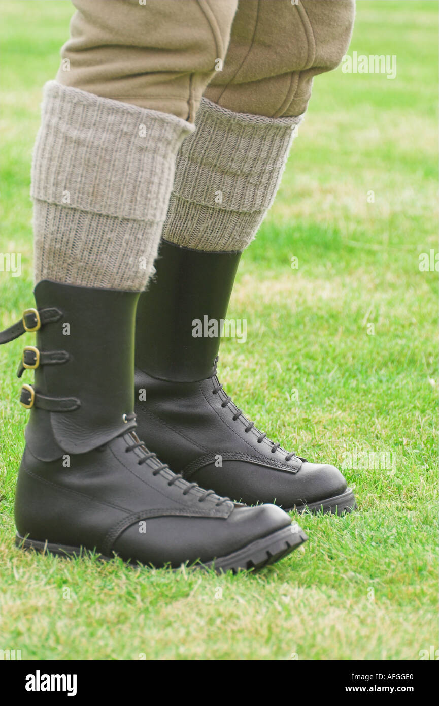 Traditional Fell Boots As Worn by Cumbrian Huntsmen Stock Photo - Alamy