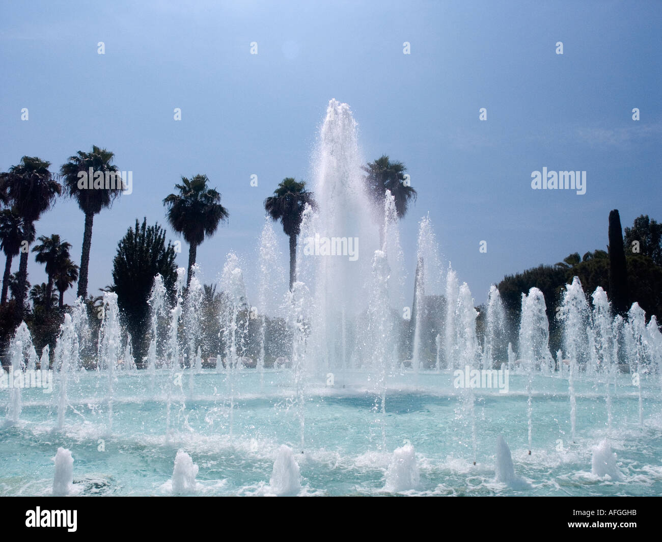 Fountains at Parc Phoenix the botanical Park in Nice on the Cote dAzur ...