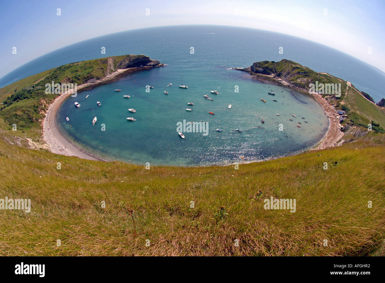 Lulworth Cove, Dorset Britain UK Stock Photo - Alamy