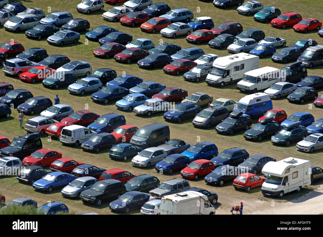 Cars parked at a tourist location, UK Stock Photo - Alamy