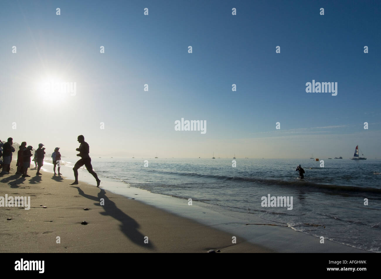 Ocean swim finish hi-res stock photography and images - Alamy