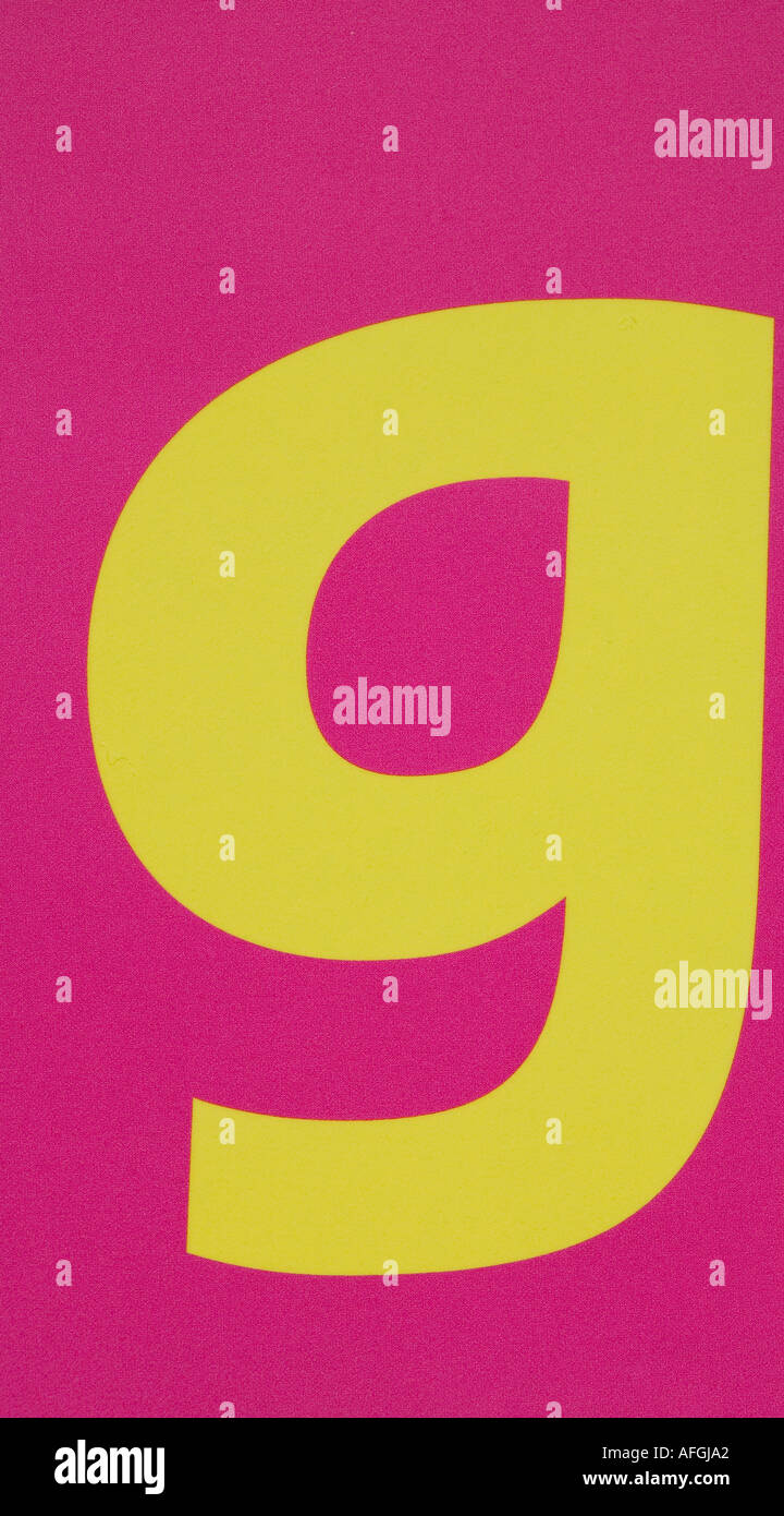 Lower case g hi-res stock photography and images - Alamy