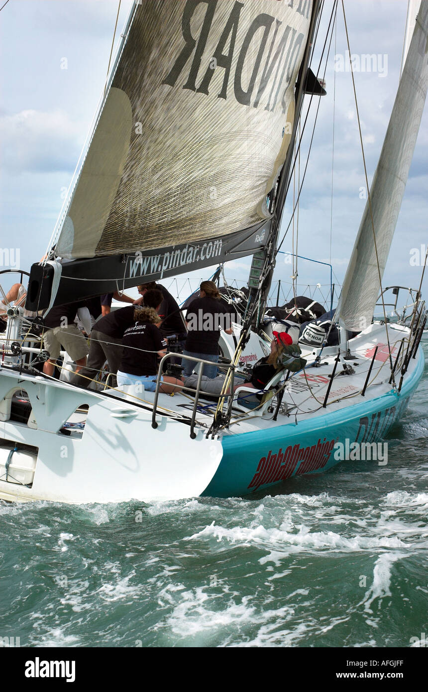 Open 60 Race at Cowes 2005 Stock Photo - Alamy