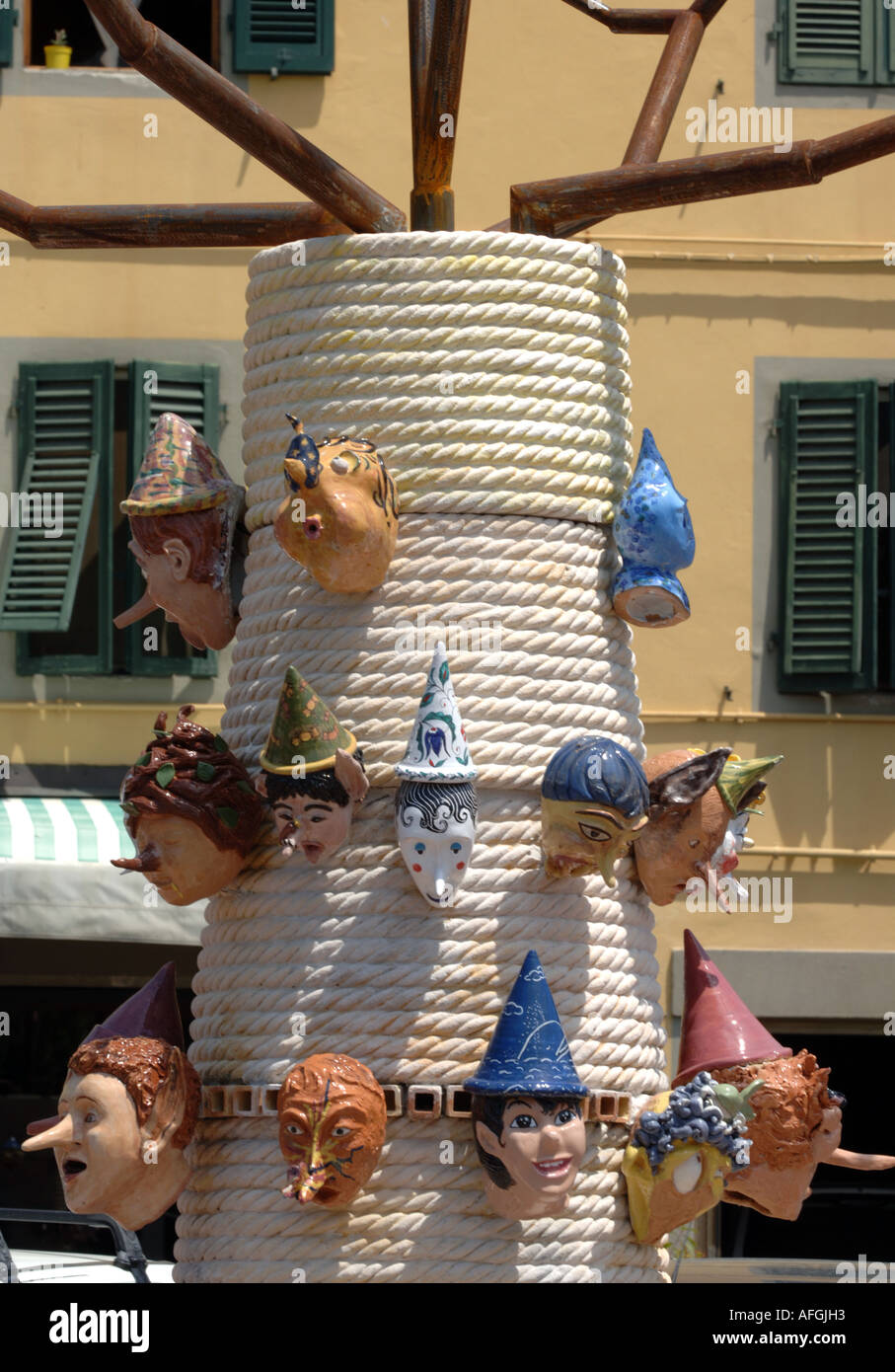 Pinocchio masks in Collodi, Tuscany, Italy Stock Photo - Alamy