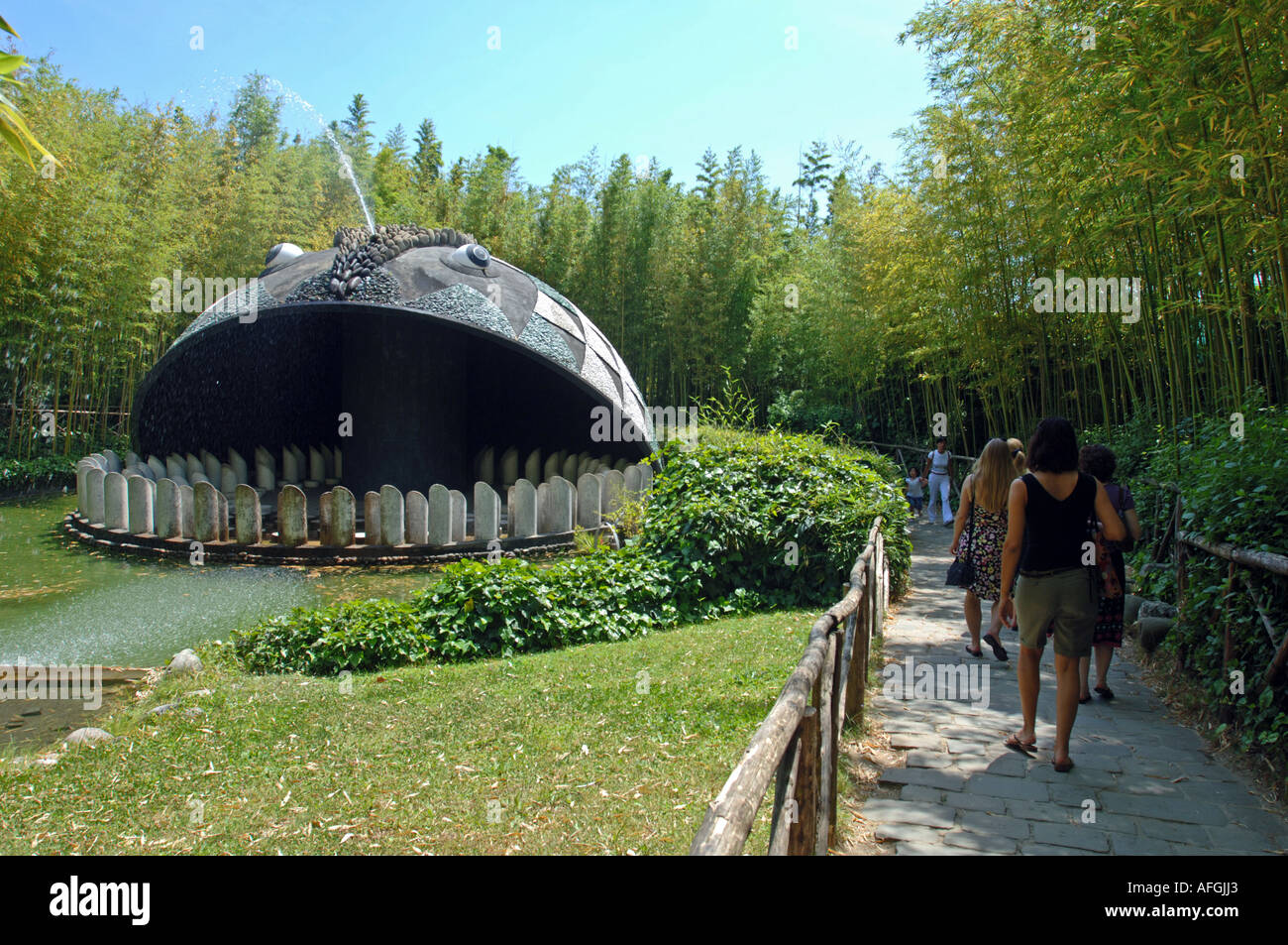 Pinocchio’s Park in Collodi, Tuscany, Italy. Whale or big fish ...