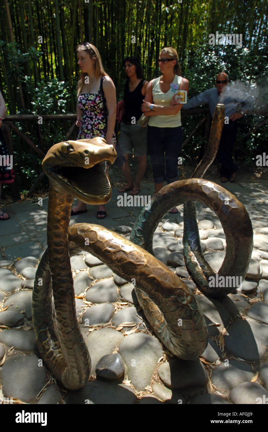 Pinocchio’s Park in Collodi, Tuscany, Italy. Snake or serpent sculpture ...