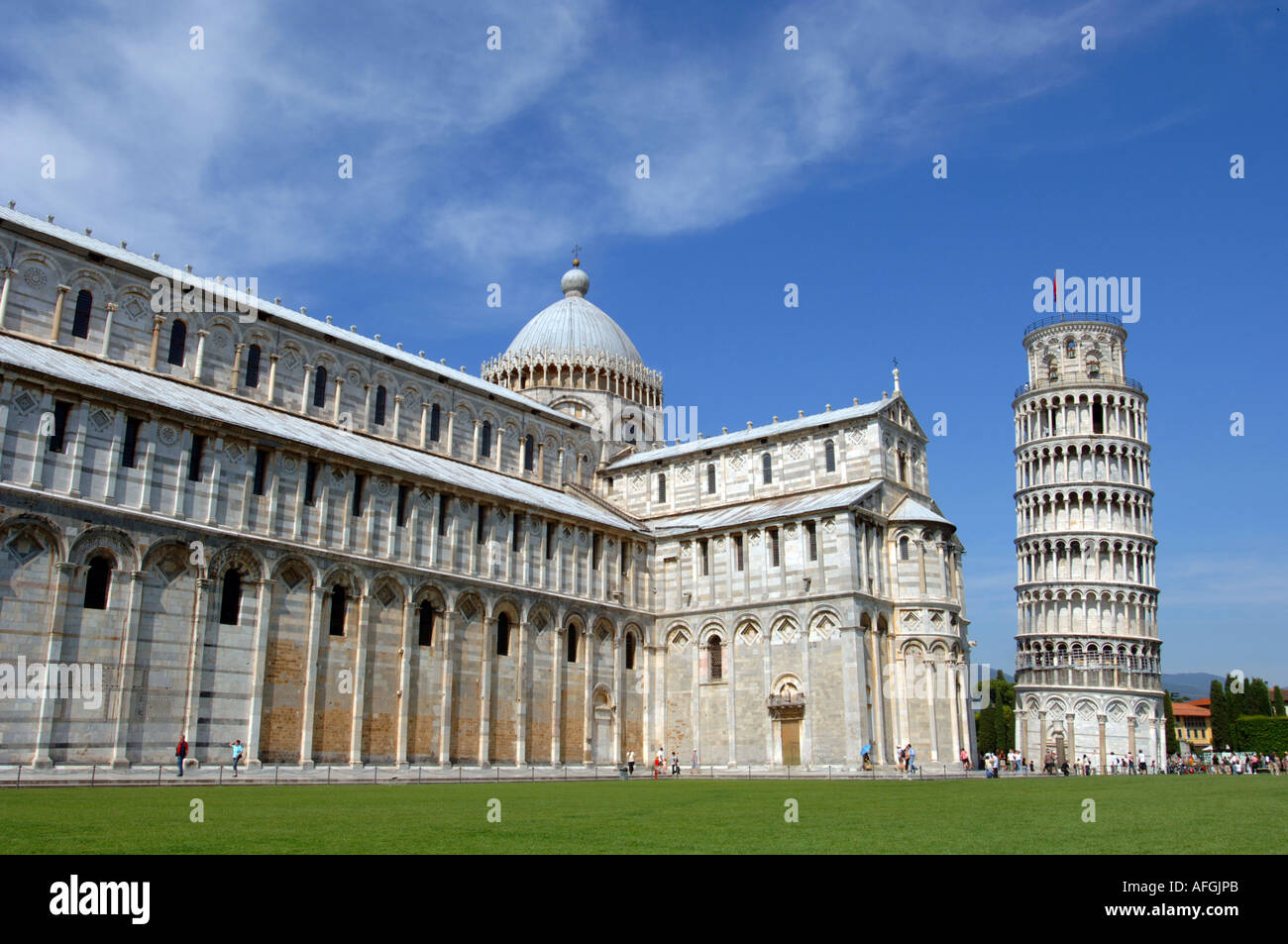 Leaning Tower Pisa and Cathedral Tuscany Italy Stock Photo - Alamy