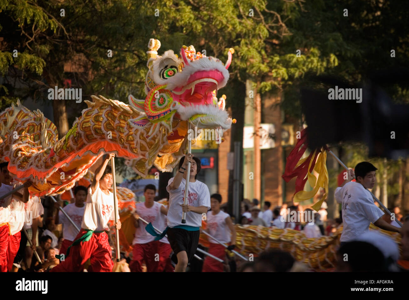 Chinese Dragon team performs in Chinatown International District ...