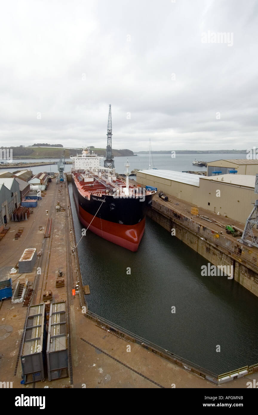 Large ship in dry dock Stock Photo - Alamy