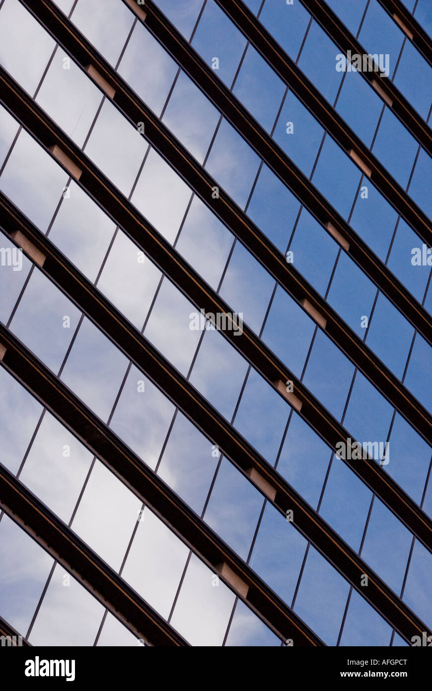 clouds reflected in mirrored windows Stock Photo - Alamy