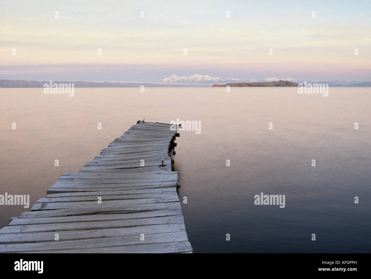 Jetty - Isla del Sol, Lake Titicaca BOLIVIA Stock Photo - Alamy