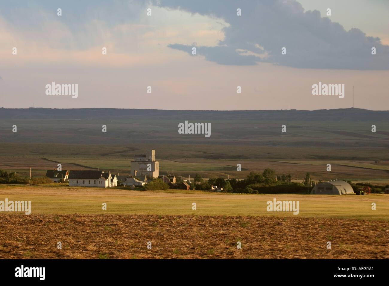 The small village of Verwood in scenic Southern Saskatchewan Canada ...