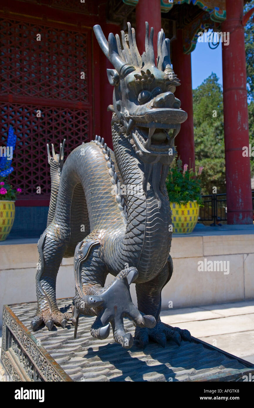 Statue at New Summer Palace Yiheyuan Beijing China JMH1628 Stock Photo ...