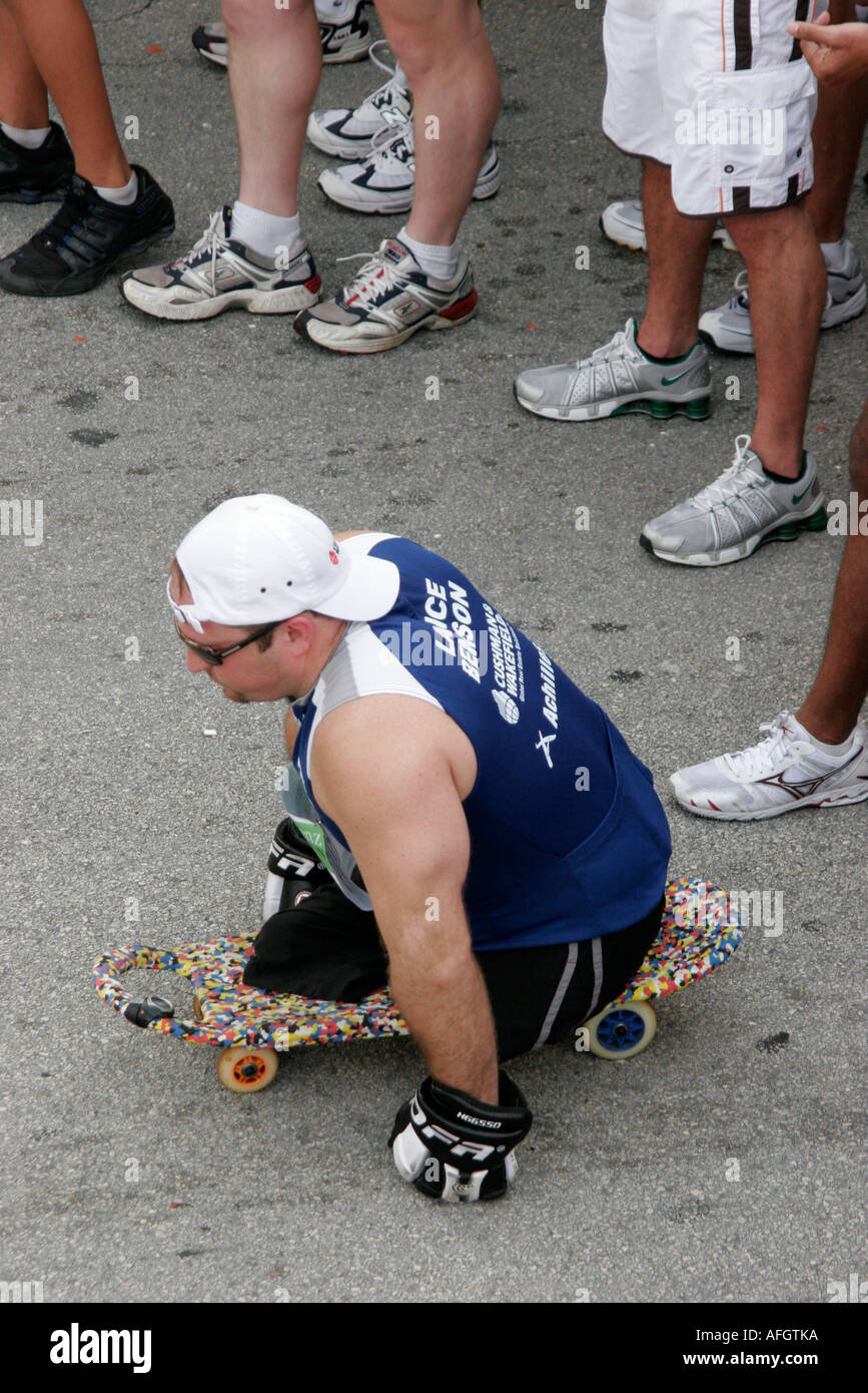 Miami Florida,Biscayne Boulevard,Corporate Fitness Run,participants ...