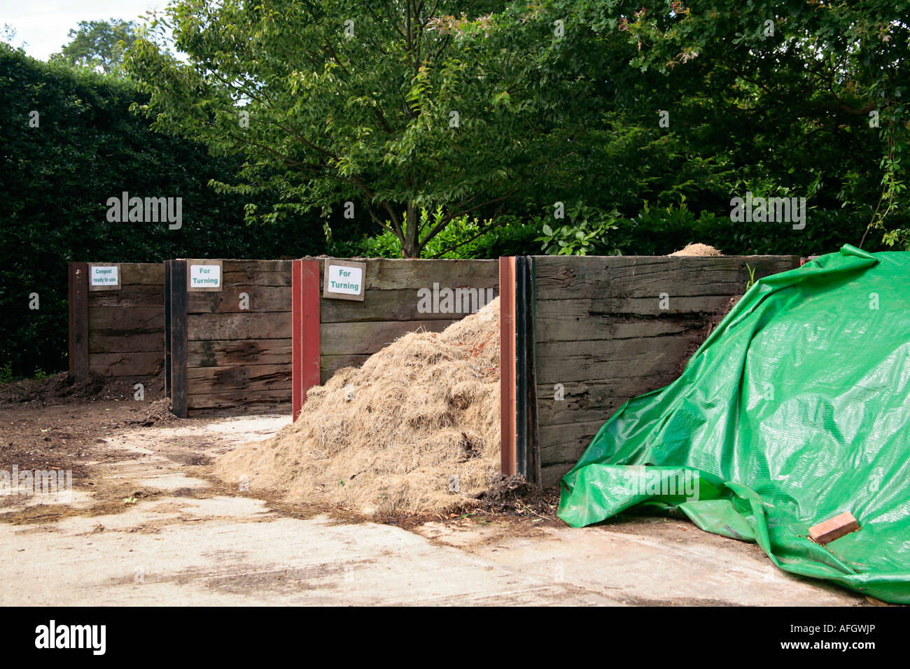 Garden compost heaps at different stages of development Stock Photo - Alamy
