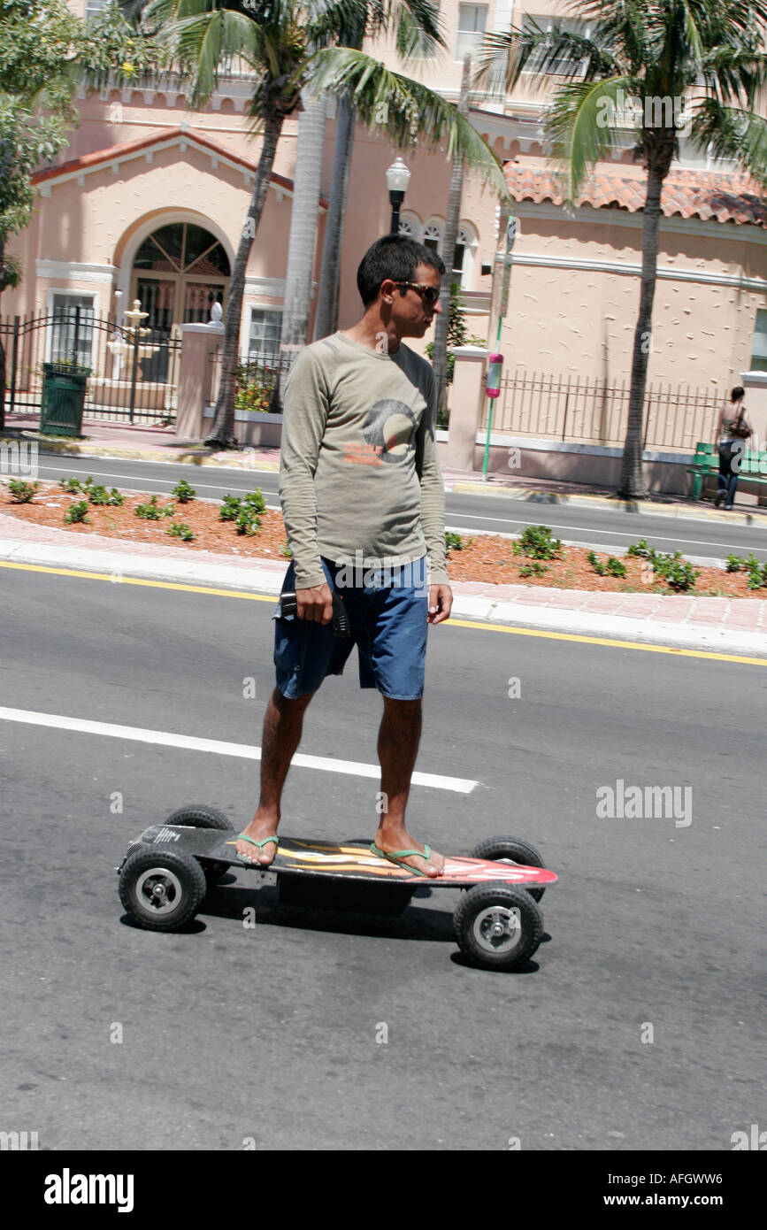 Miami Beach Florida,Washington Avenue,Hispanic man men male,electric ...