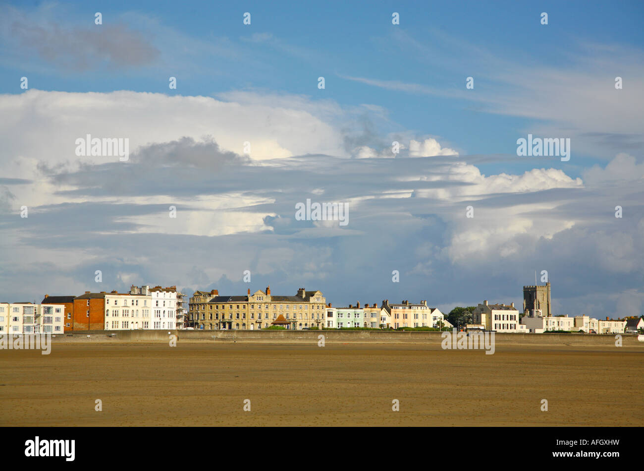 Burnham on Sea from the beach Stock Photo - Alamy