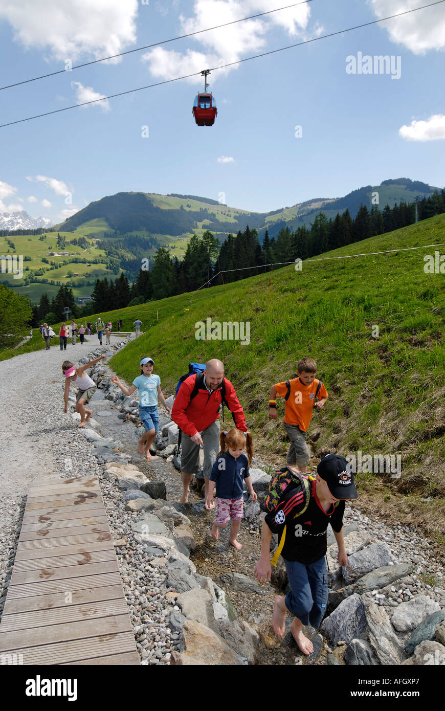 Funpark Hexenwasser near Soell Soell Tyrol Austria at the barfood path ...
