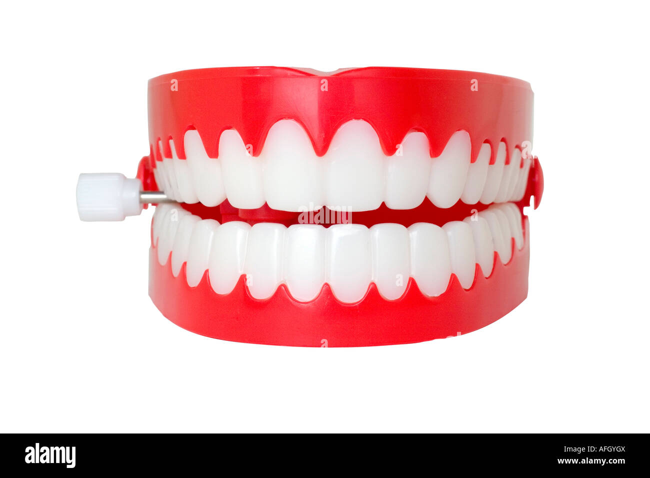 Chattering Teeth On White Background Stock Photo - Alamy