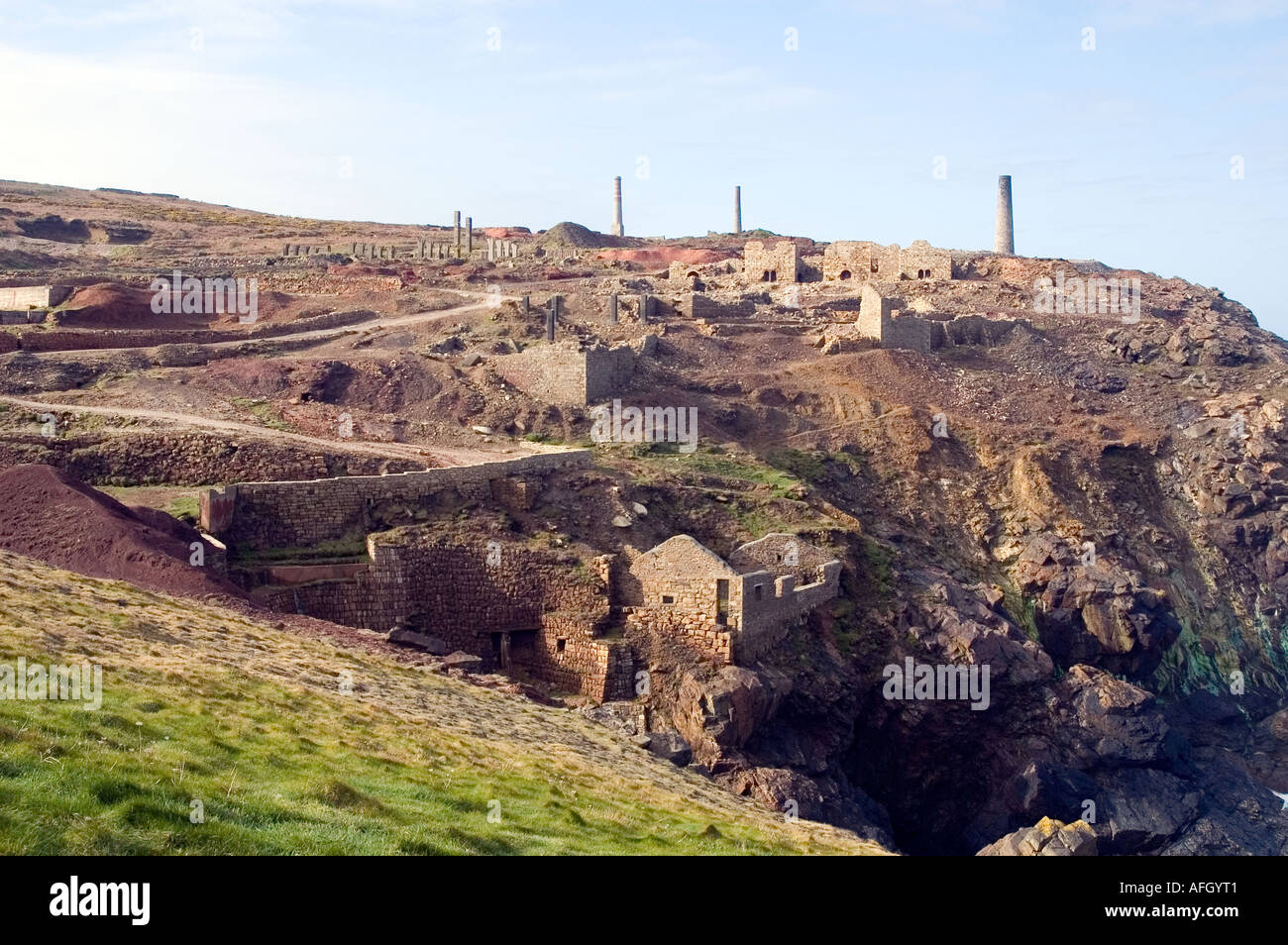 Old Cornish Tin Mine on the North Cornish coast Stock Photo - Alamy