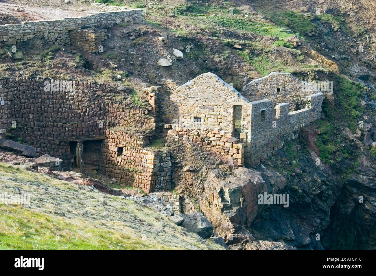 Old Cornish Tin Mine on the North Cornish coast Stock Photo - Alamy
