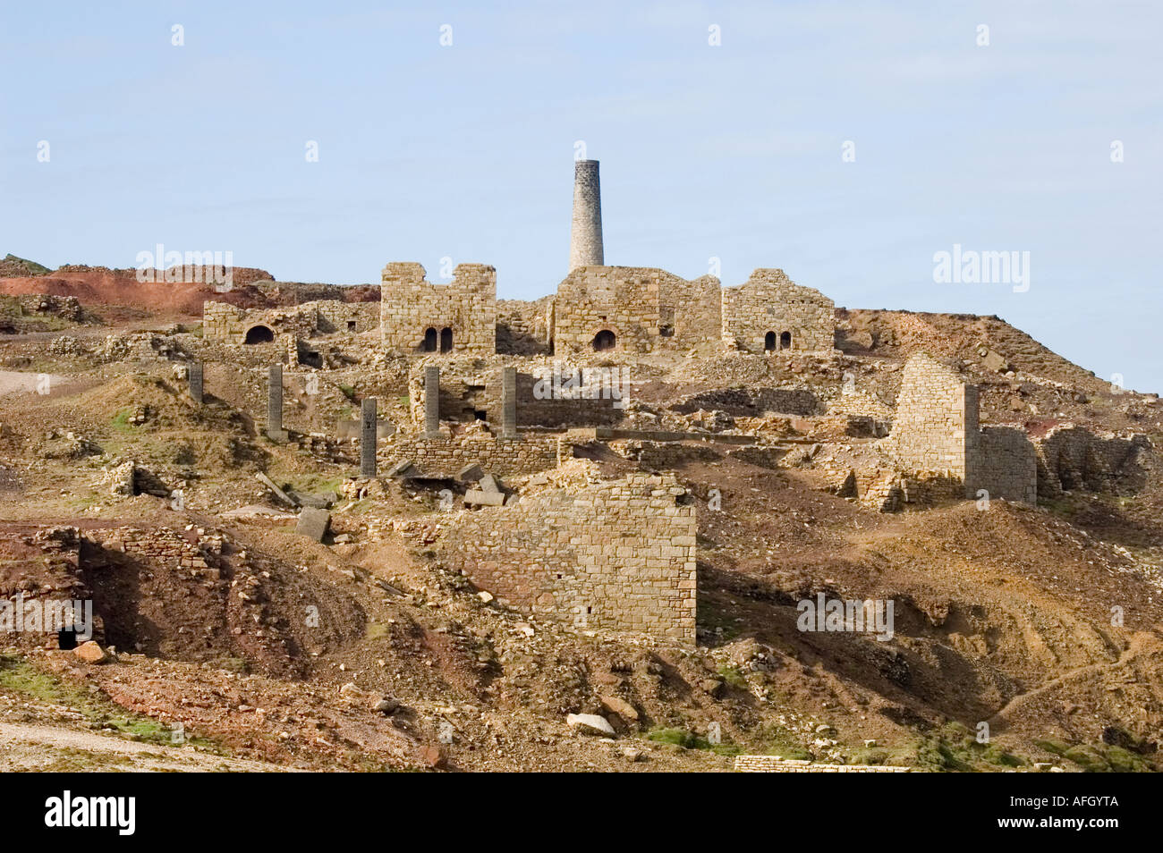 Old Cornish Tin Mine on the North Coast Of Cornwall Stock Photo - Alamy