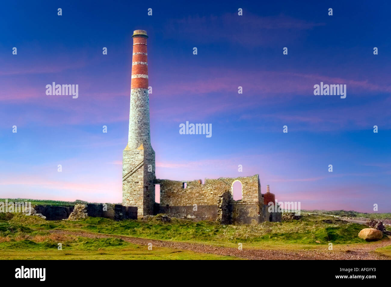 Old Cornish tin mine Stock Photo - Alamy