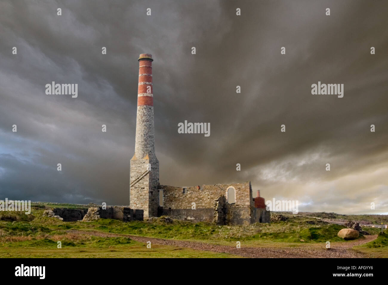 Old Cornish tin mine Stock Photo - Alamy