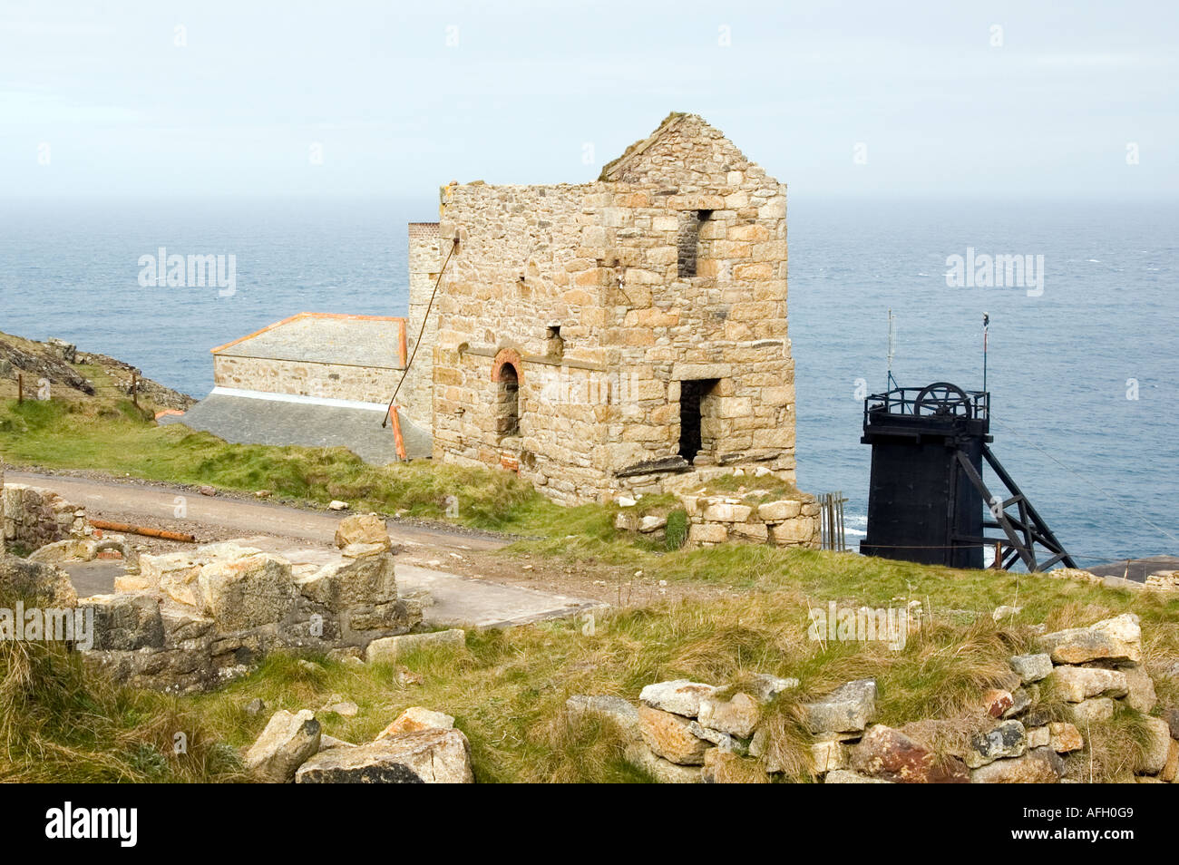Old Cornish Tin Mine on the North Cornish Coast Stock Photo - Alamy