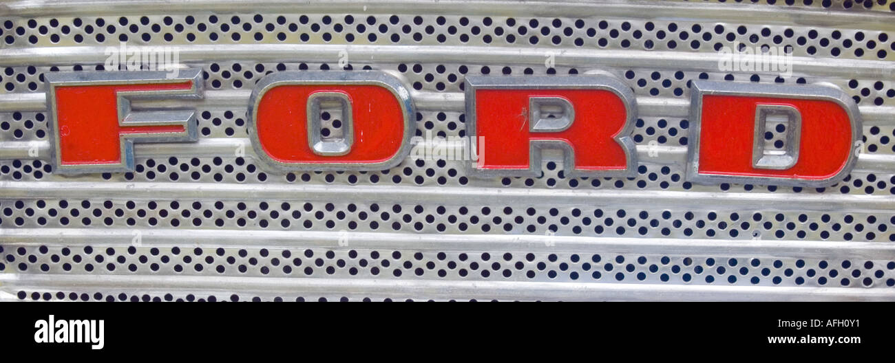 Ford tractor badge detail Stock Photo - Alamy