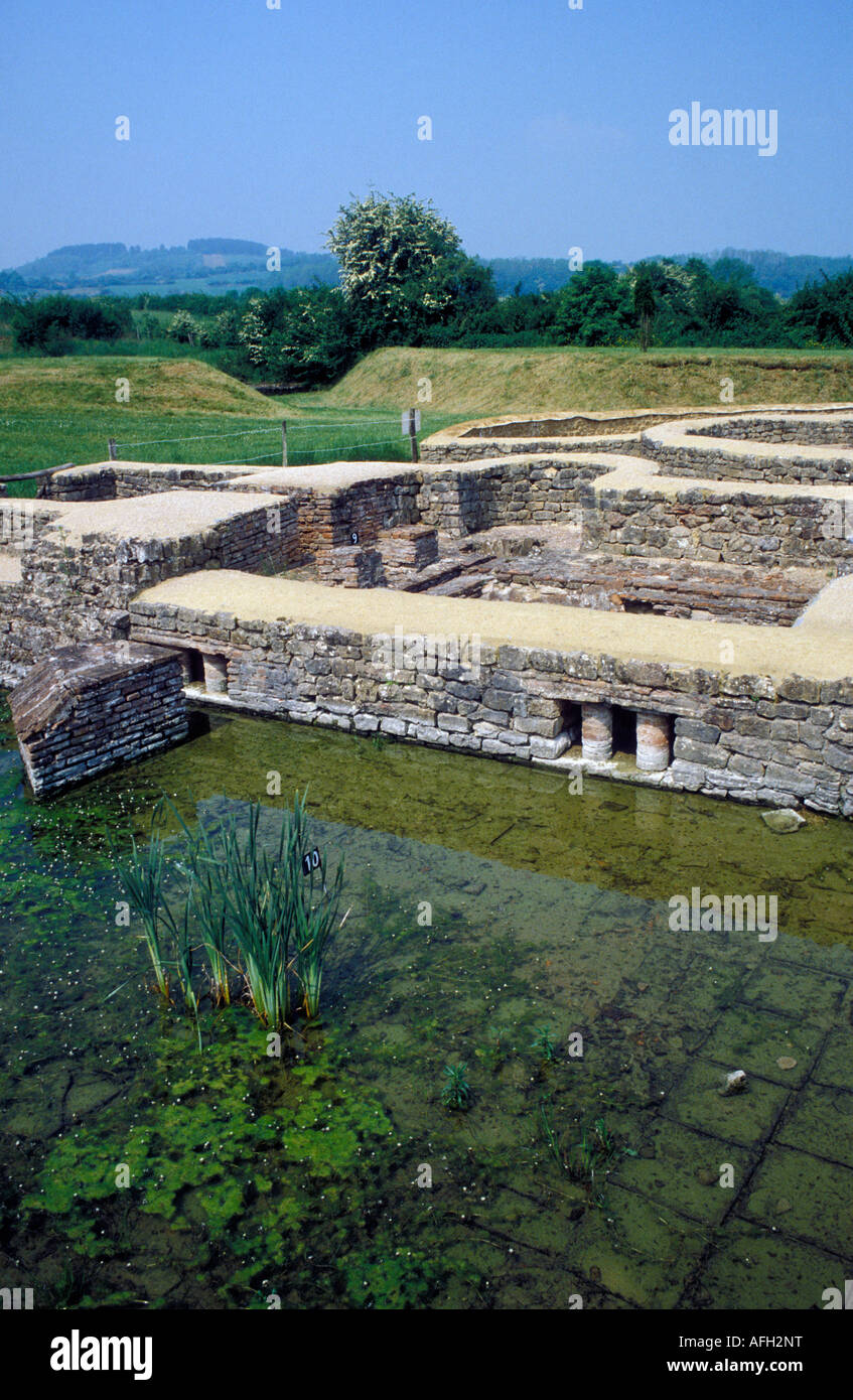 Roman thermal spring at an excavation site near St Pere sous Vezelay ...