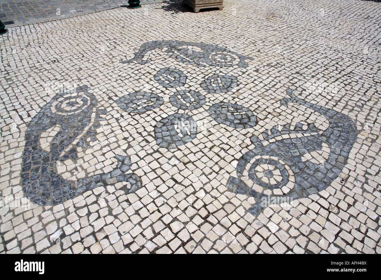 Swirling paving in Macau China Stock Photo - Alamy