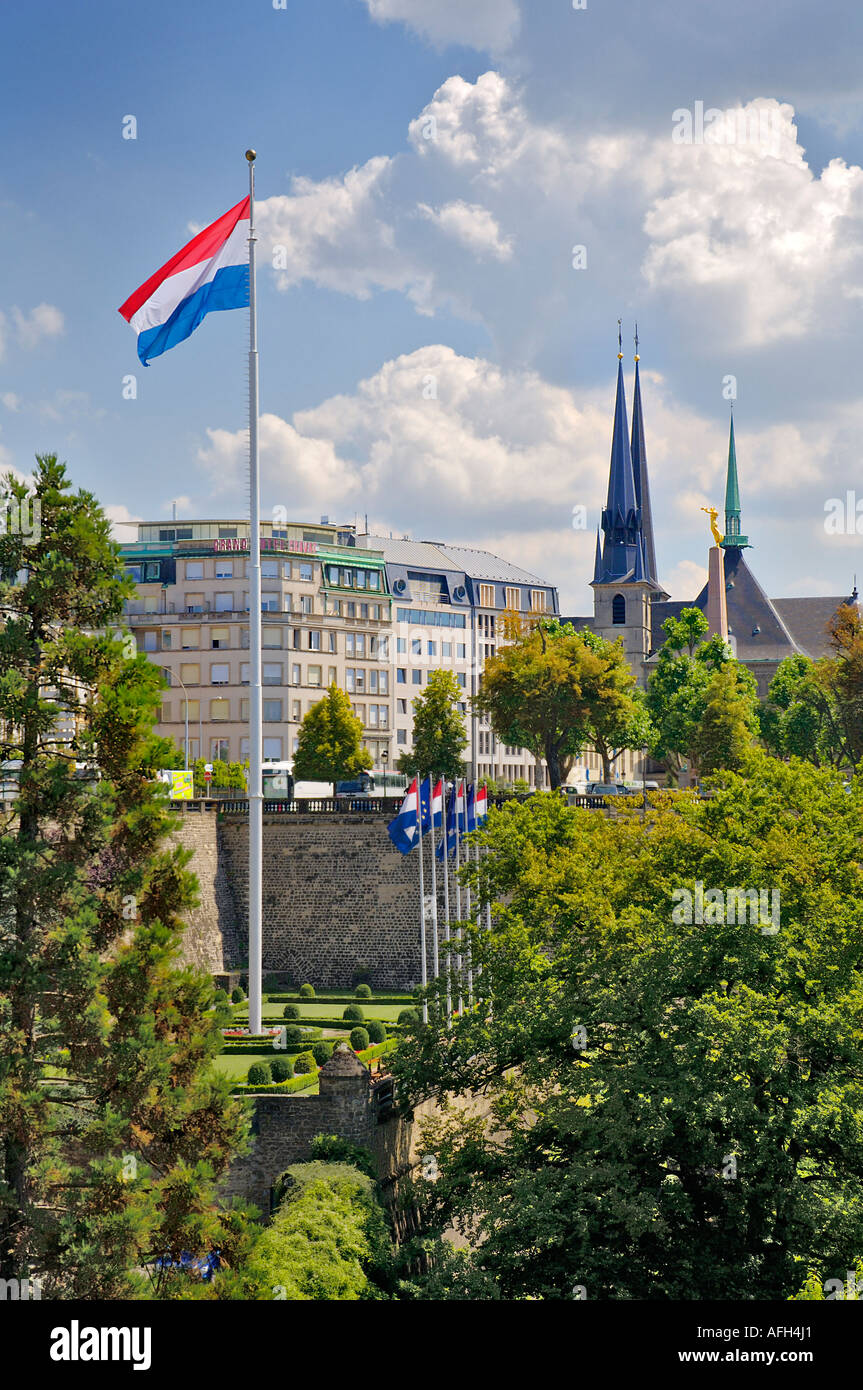 Luxembourg City seen from the Avenue Emile Reuter Stock Photo - Alamy