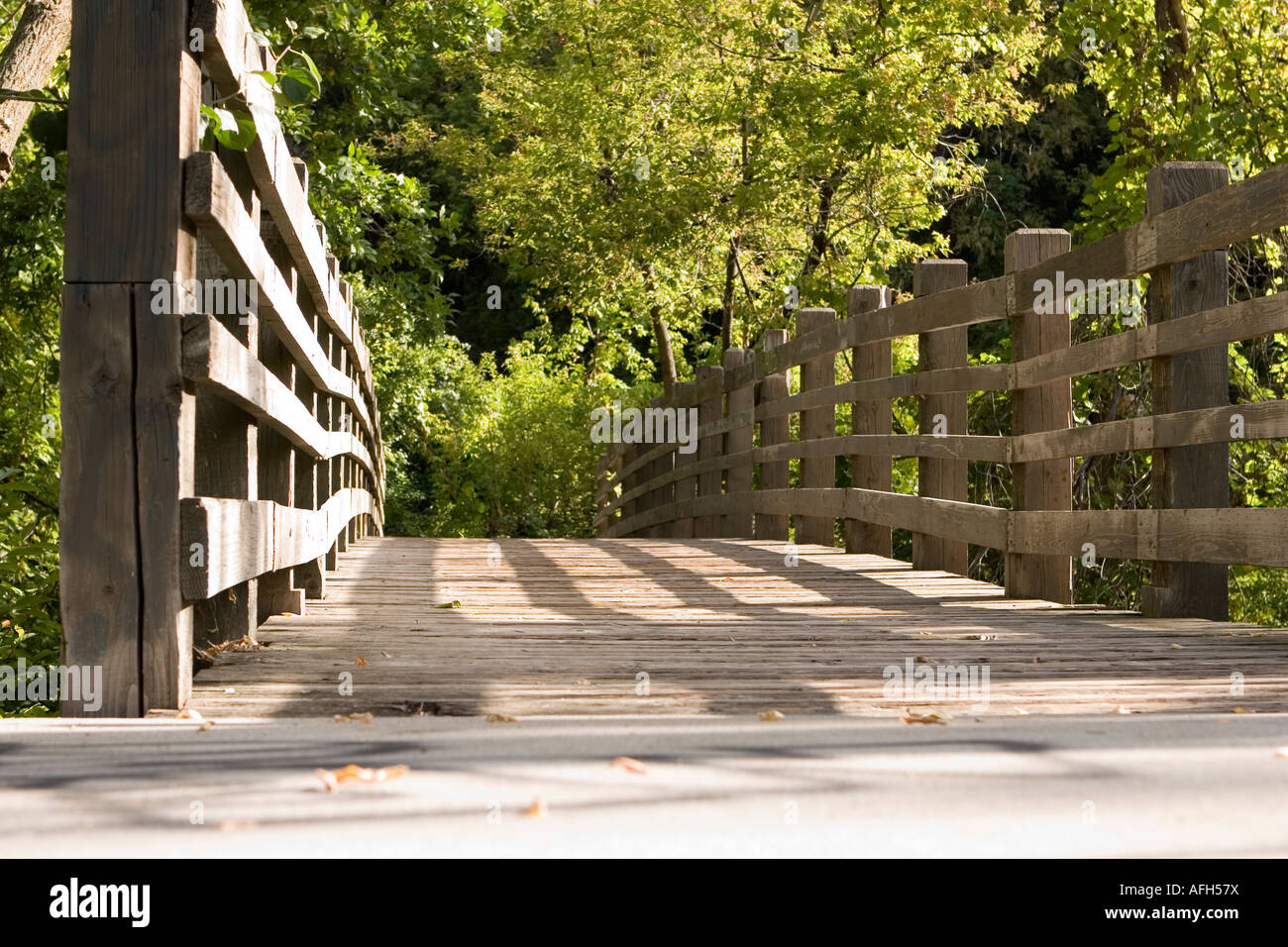 wooden walking bridge Stock Photo - Alamy
