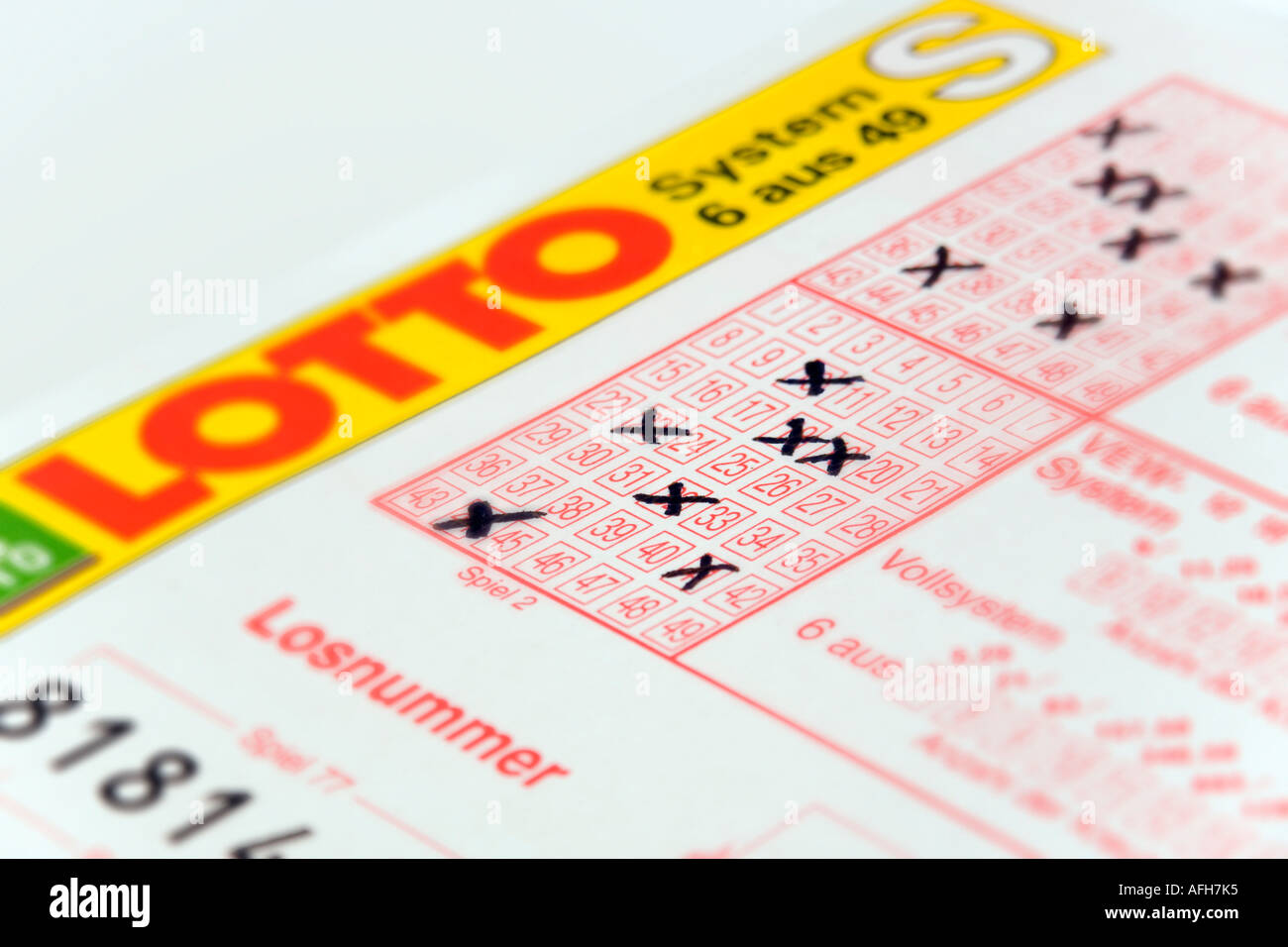 Lottery form hi-res stock photography and images - Alamy