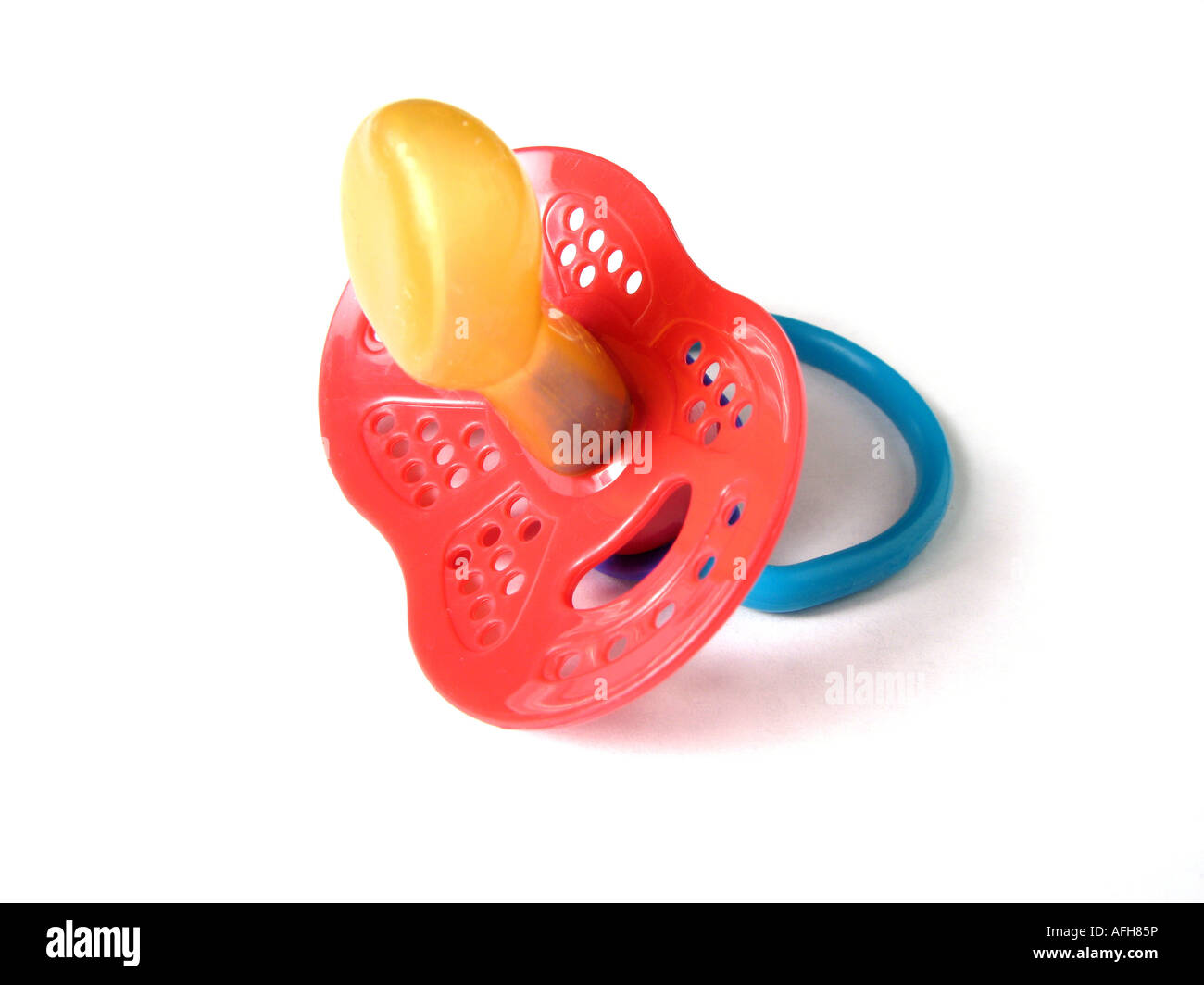 red blue latex rubber pacifier Stock Photo - Alamy