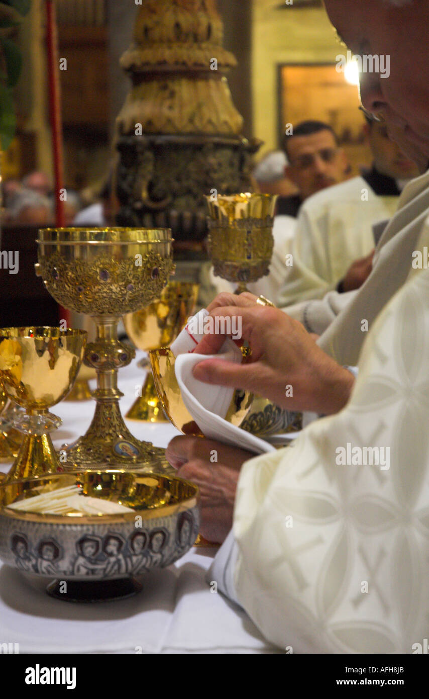 Israel Jerusalem Old City Holy Sepulchre Mass during Easter week ...