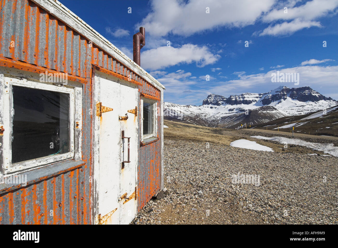 Emergency mountain hut near Borgarfjordur eystri Bakkagerdi North east ...