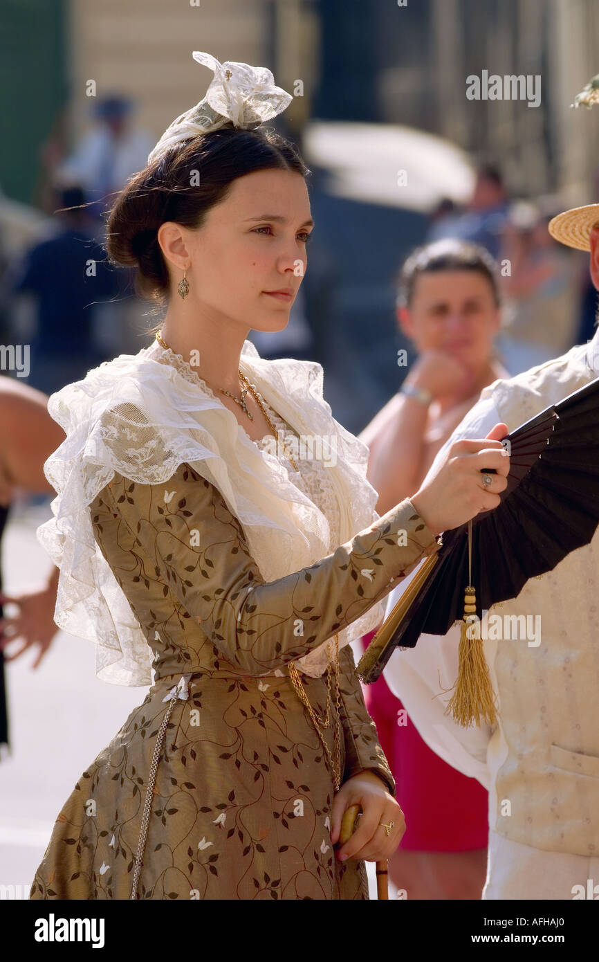 fete du costume provencal in Arles Provence France Stock Photo - Alamy