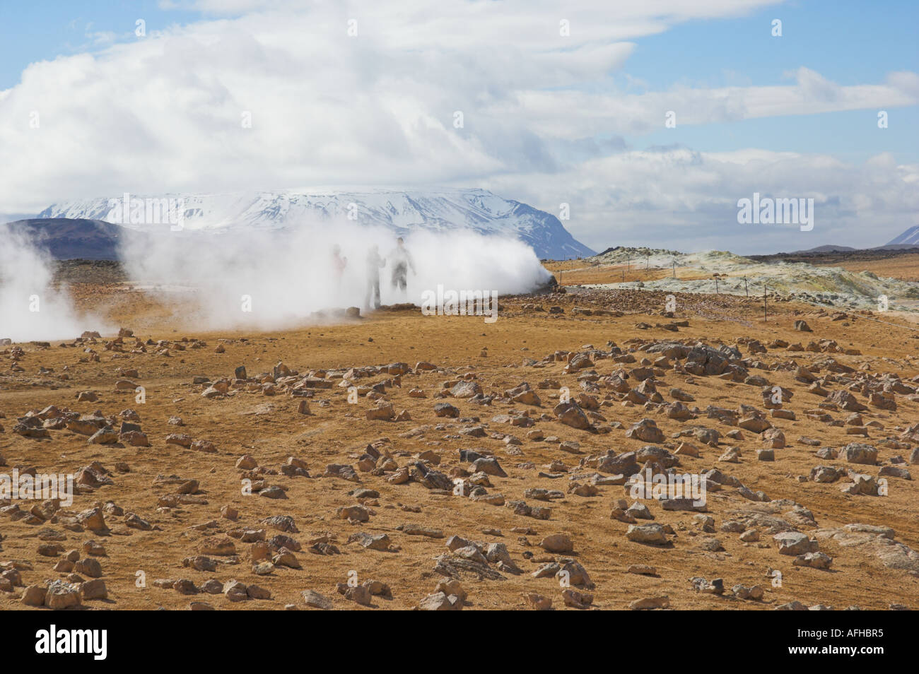 Namaskard thermal area Hverarond near Lake Myvatn Reykjahlid North ...