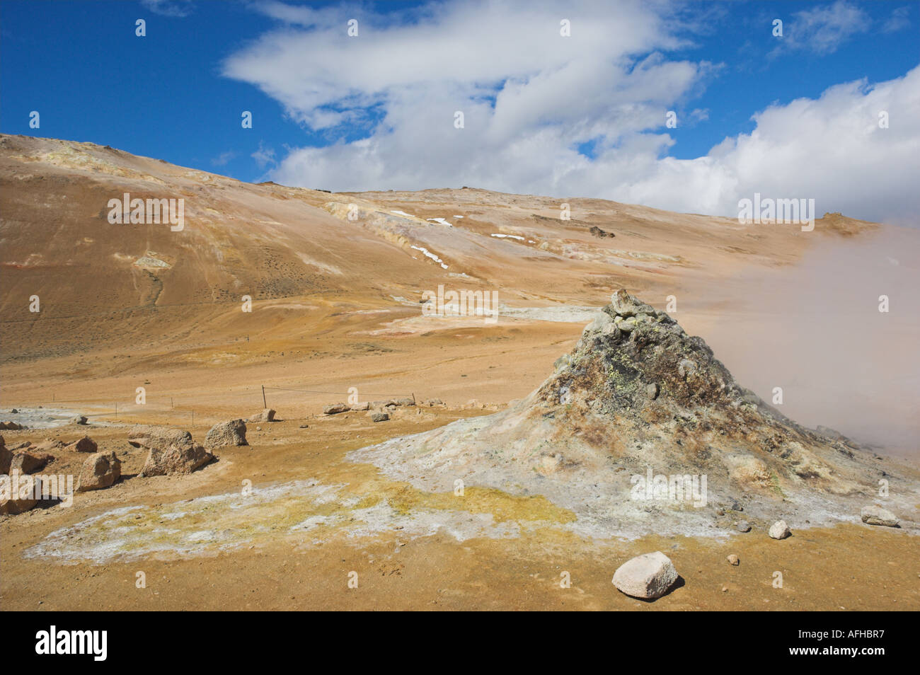 Namaskard thermal area Hverarond near Lake Myvatn Reykjahlid North ...