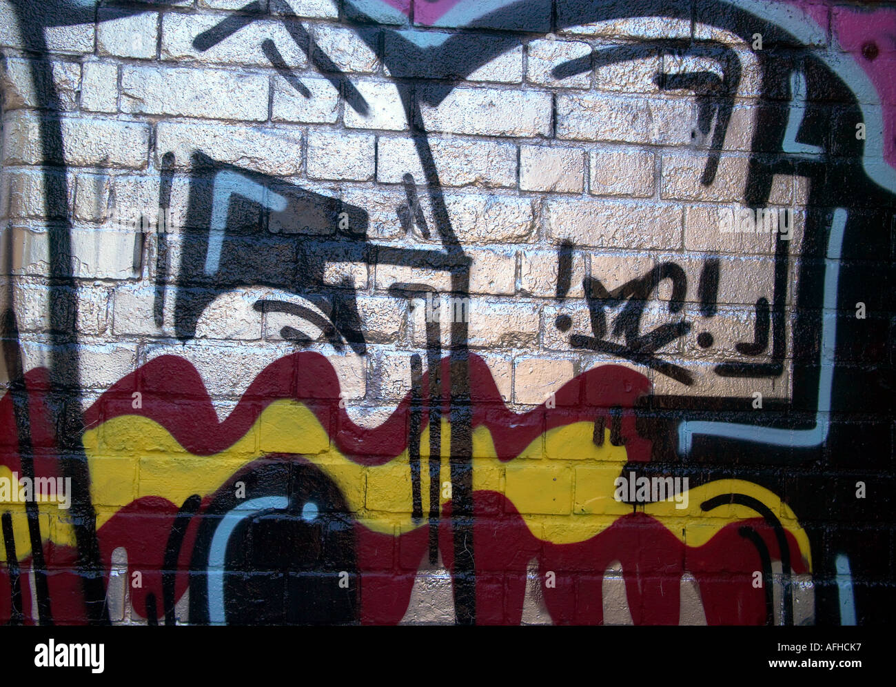 Graffiti in back street of Nottingham Stock Photo - Alamy