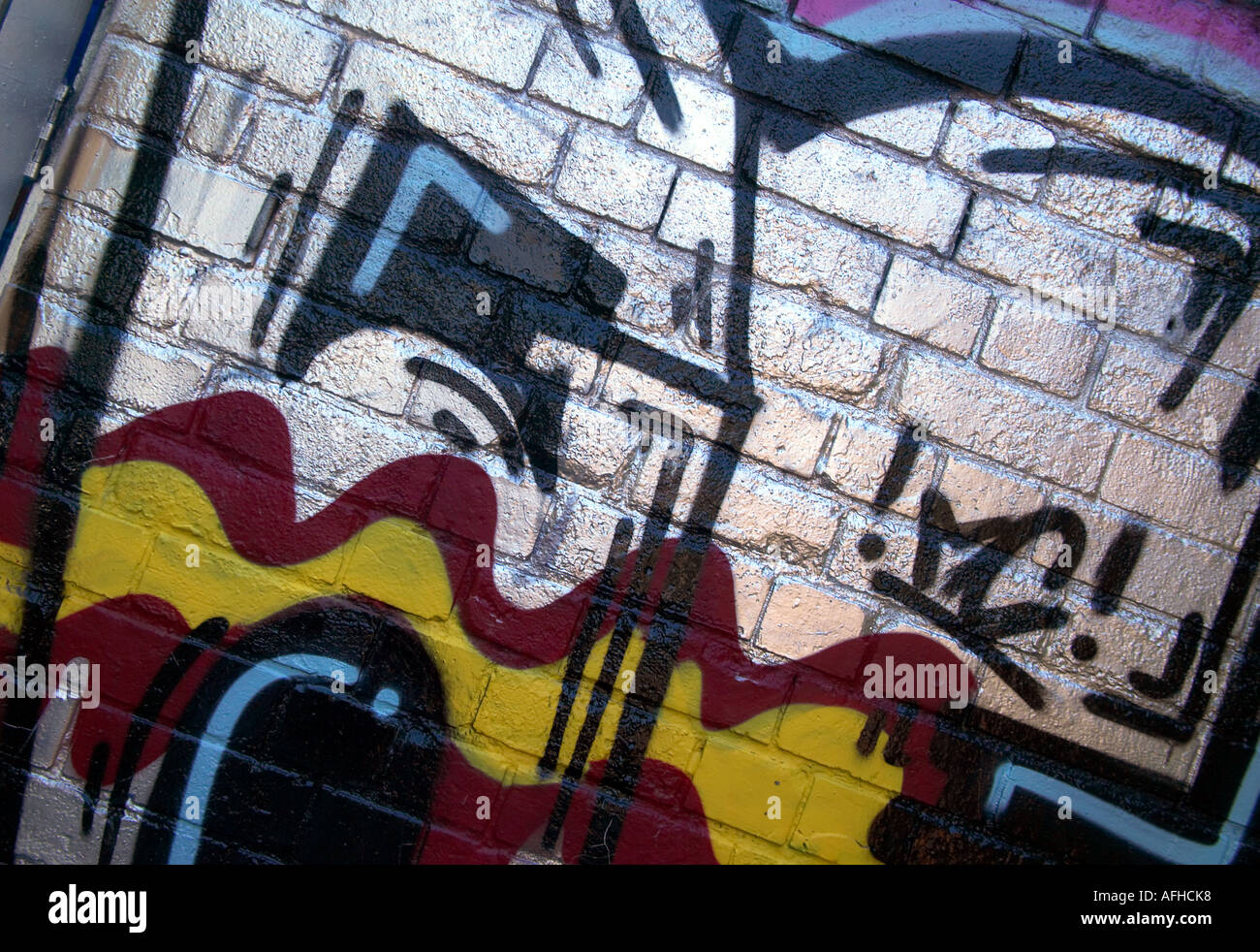 Graffiti in back street of Nottingham Stock Photo - Alamy