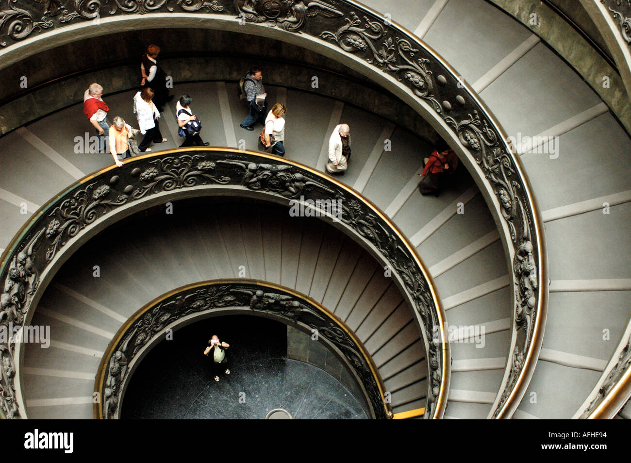 Vatican City, Spiral Staircase, Vatican Museum Stock Photo - Alamy