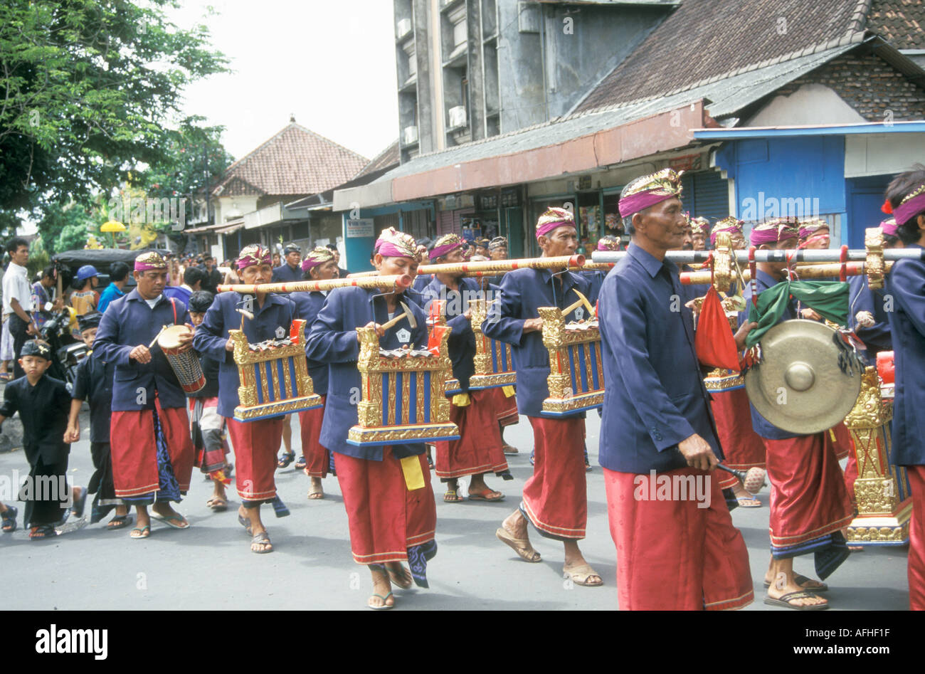Bali Religious Procession Indonesia Stock Photo - Alamy